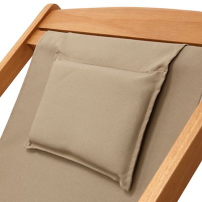 Chilienne bois et toile amovible Blooma Louga taupe