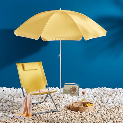 Chilienne en métal et toile Curacao jaune