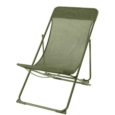 Chilienne en métal et toile GoodHome Joline vert