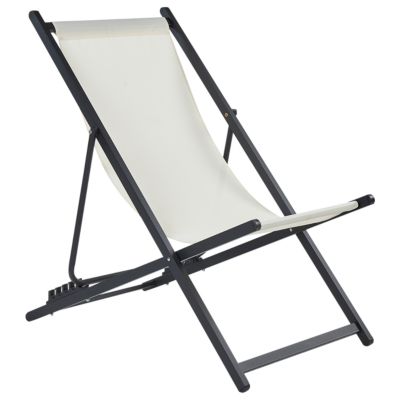 Chilienne pliante LOCRI II Métal Beige clair