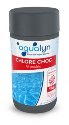 Chlore choc granulé 1 kg Aqualyn Lot de 8 Lot de 8