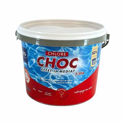 Chlore Choc Piscine - Granulés - Seau 2.5 kg - Chlore Rapide Effet ...