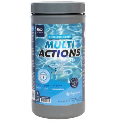 Chlore Multi Actions Piscine - Pastilles 20G - Boite 1 kg - Traitement ...