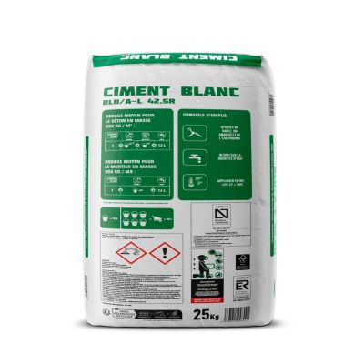 Ciment blanc CEM II/A-L 42,5 R Sac de 25Kg
