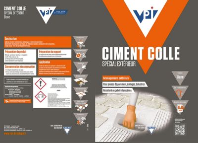 Ciment colle spécial extérieur blanc 25kg | Castorama