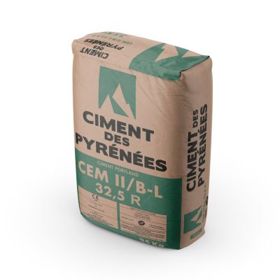 Ciment portland II/BL 32,5 R CE NF gris Ciment des pyrénées sac de 35 KG