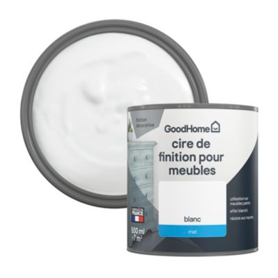 Cire de finition pour meubles blanc mat 0,5L GoodHome