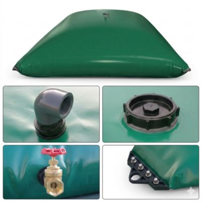 Citerne Souple Etroite 2 m3 (2000L) - PVC Traité Anti-UV - Jardin/Vide ...