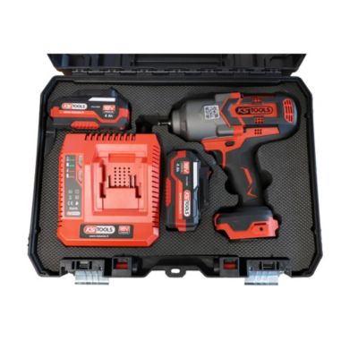 Cle a chocs 18V 1600 Nm Brushless 1 2 avec 2 batteries 4 Ah chargeur ...