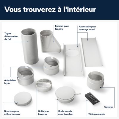 Climatiseur mobile avec évacuation Delonghi PAC EX120 Silent noir 3000W ...