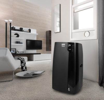 Climatiseur mobile avec évacuation Delonghi PAC EX120 Silent noir 3000W ...