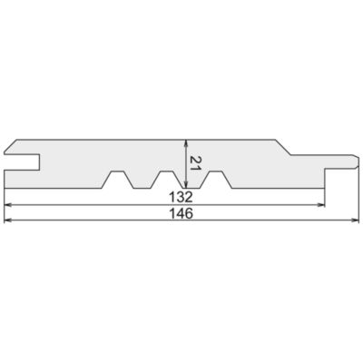 Clin de bardage saint Louis douglas L.250 x 13,2 cm ép. 2,1cm Lot de 5