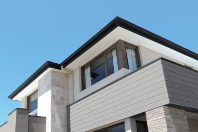 Clin pour bardage PVC Dumaplast gris granit L.2,39 m