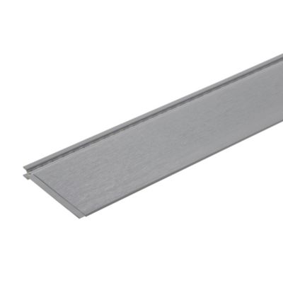 Clin pour bardage PVC Dumaplast gris granit L.2,39 m