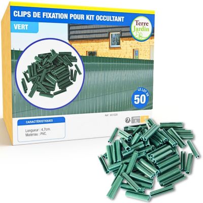 Clips de fixation pour kit brise vue occultant - lot de 50