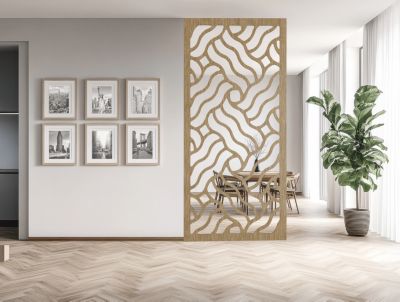 Cloison amovible - Claustra décoratif PVC BLANC - Modèle VAGUES - L.80 ...