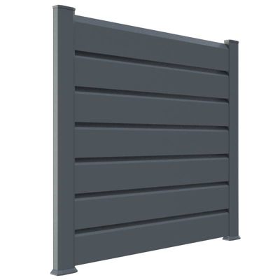 Closea Kit cloture - Lame 16cm - PVC Gris - LG: 12m x H: 1m74 | Castorama