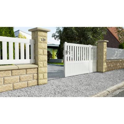 Clôture PVC Bretagne blanc | Castorama