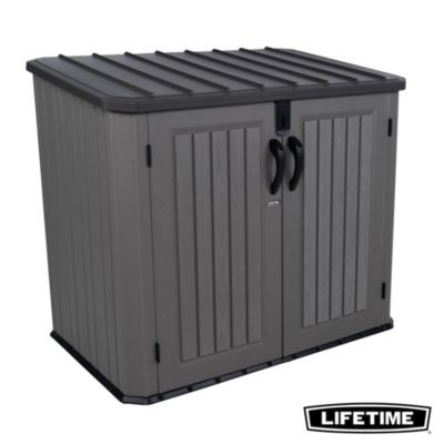 Coffre de jardin Lifetime 60350 gris L.146 x l. 94 x H.128 cm 1380L ...