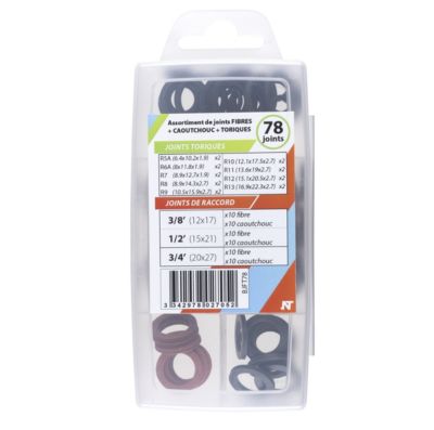 Coffret 78 joints plat caoutchouc torique Noyon et Thiebault | Castorama