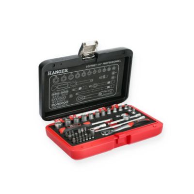Coffret de douilles 1/4'' 40 pièces - HANGER - 251002 | Castorama