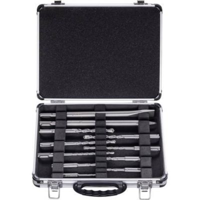Coffret de forets SDS-Plus (9 forets + 1 burin pointu + 1 burin plat ...