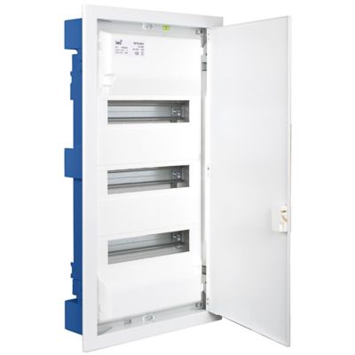 Coffret modulaire encastré métal Blanc 3 rangées - Solera