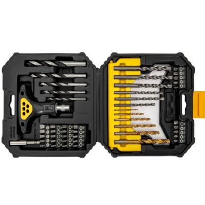 Coffrets 50 Pièces Forets et embouts de vissage Acier Pierre Bois VITO