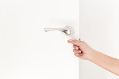 Coin de porte lock Rei transparent ⌀8,2x H.1,5 cm