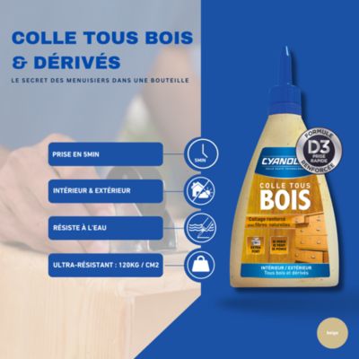 Colle à bois Cyanolit 290g collage renforcé