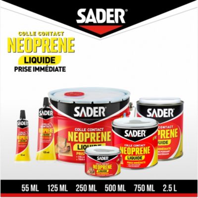 Colle contact néoprène liquide Sader tous matériaux tube de 125 ml