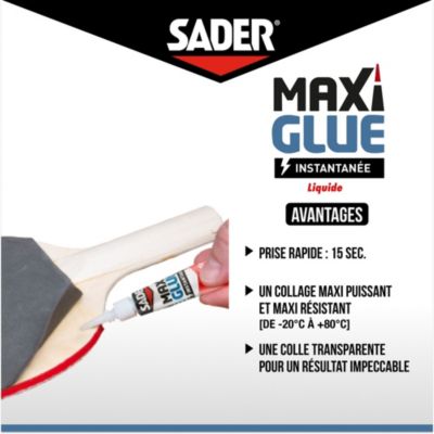 Colle cyanoacrylate Sader Maxiglue liquide 3g