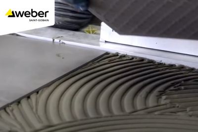 Colle flex confort grands carreaux gris Weber 15kg