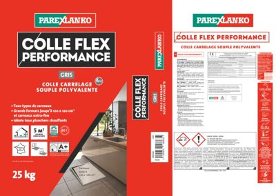Colle Flex performance gris tous type de carreaux 25Kg Parexlanko