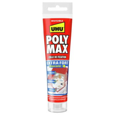 Colle mastic extra forte express UHU Poly Max transparente tube 115g ...