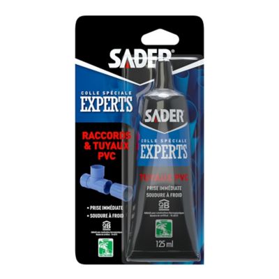 Colle Sader pour Raccords et Tuyaux en PVC Tube 125 ml