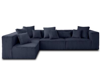 Colombine - canapé modulable d'angle gauche - 5 places - en velours ...