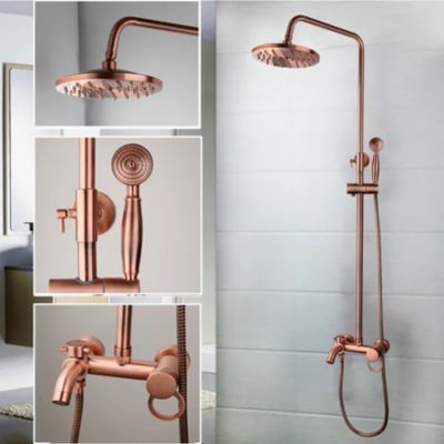 Colonne bain douche or rose, Oriane