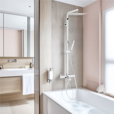 Colonne bain douche thermostatique avec pomme de tête, douchette et ...