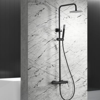 Colonne de Douche Anti-Calcaire Black Gun Métal IMEX BDD038/BGM