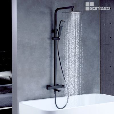 Colonne de Douche et Baignoire anti-calcaire Noir Mat IMEX FIYI BDF016 ...
