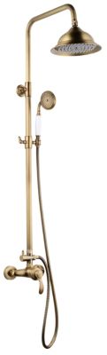 Colonne de douche mécanique avec pommeau + douchette 1 jet + flexible ...