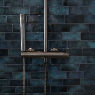 Colonne de douche mécanique, gun metal, Essebagno Esserondo