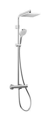 Colonne de douche thermostatique avec douchette 1 jet chrome Moventa E ...