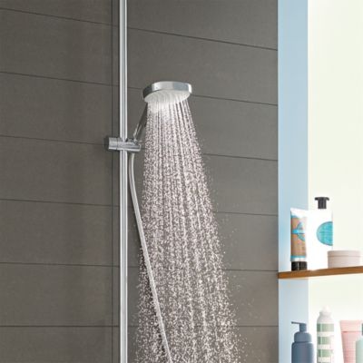 Colonne de douche thermostatique avec douchette 1 jet chrome Moventa E ...
