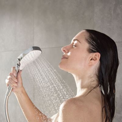 Colonne de douche thermostatique avec douchette 1 jet chrome Moventa E ...
