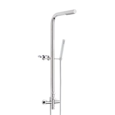 Colonne de douche thermostatique avec pomme de tête, douchette 1 jet et ...