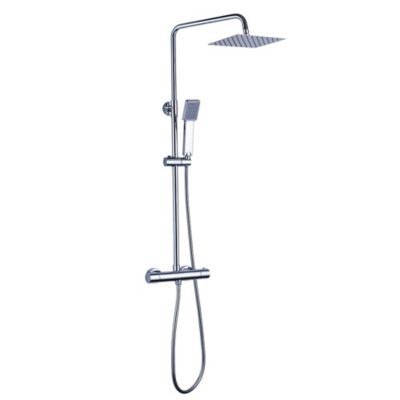 Colonne de douche thermostatique carrée COLD TOUCH, 85-115 cm, finition ...