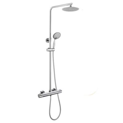 Colonne de douche thermostatique ronde COLD TOUCH, 75-125 cm, finition ...
