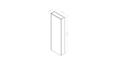 Colonne de salle de bains faible profondeur effet chêne clair l. 40 x H ...